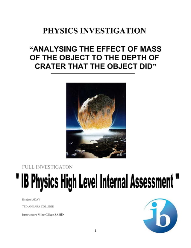 IB Physic Full Investigation | PDF