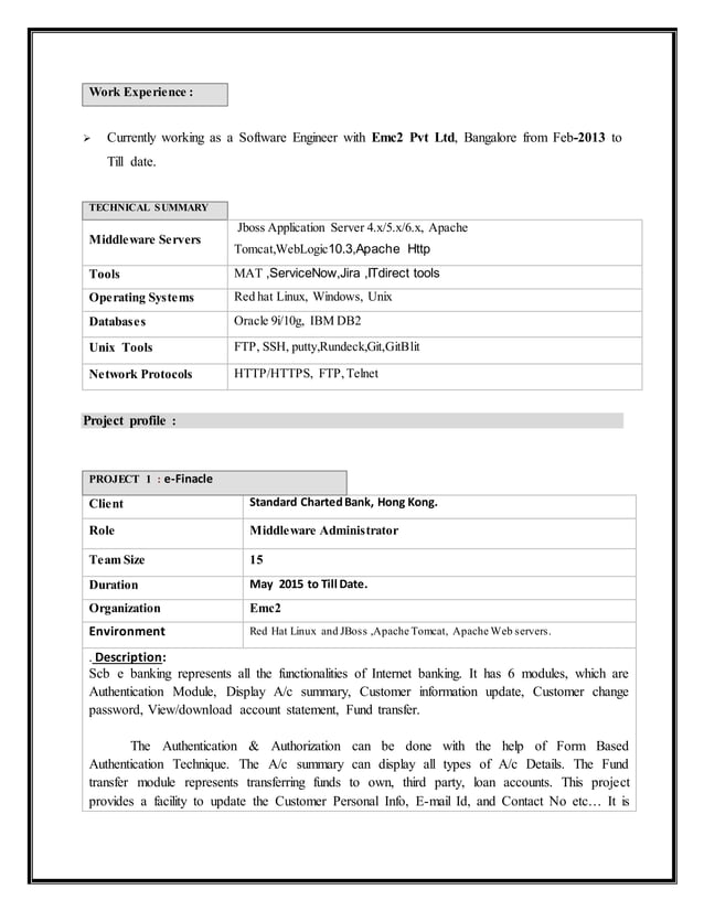 brahmaiah resume | DOCX | Web Development | Internet