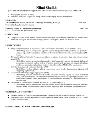 resume nihal shaikh | PDF