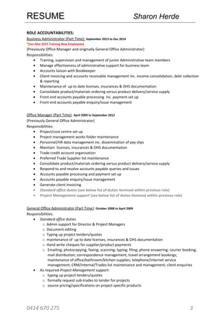 Sharon Herde Resume 26.03.15