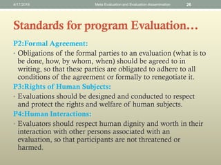 Meta Evaluation and Evaluation Dissemination(Manual 3) | PDF