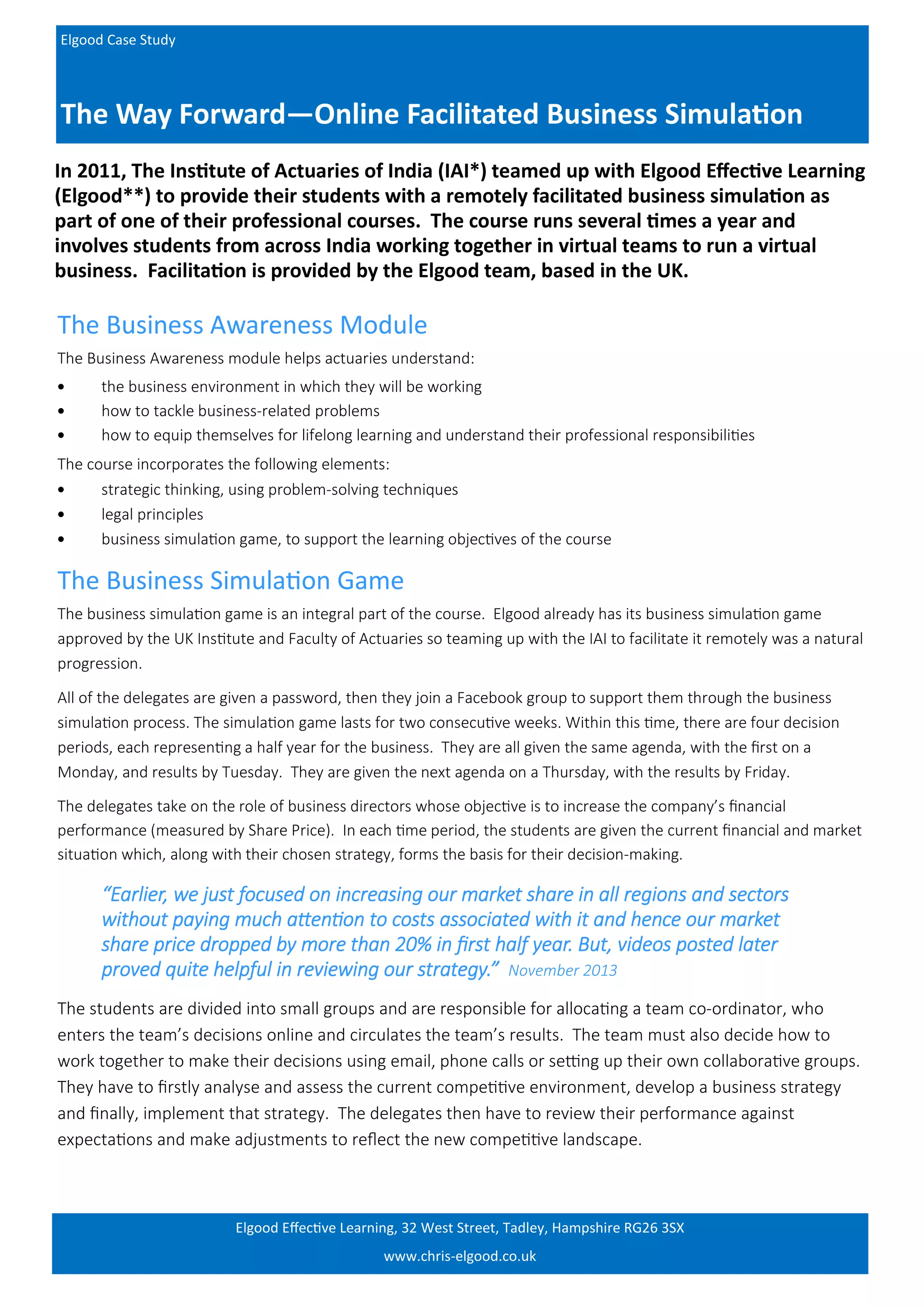 IAI Case Study | PDF