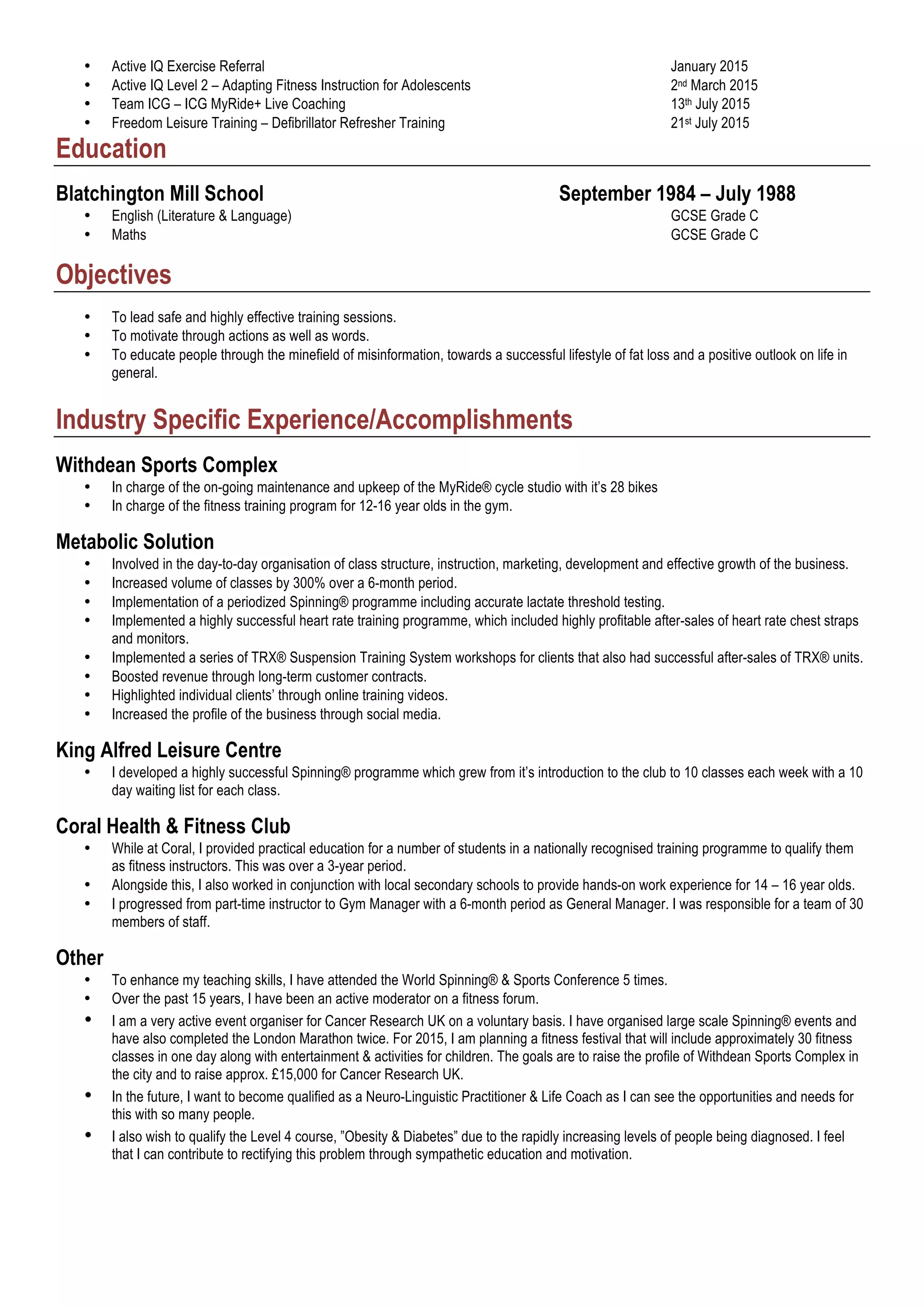 Rick Goodchild - Resume copy | PDF