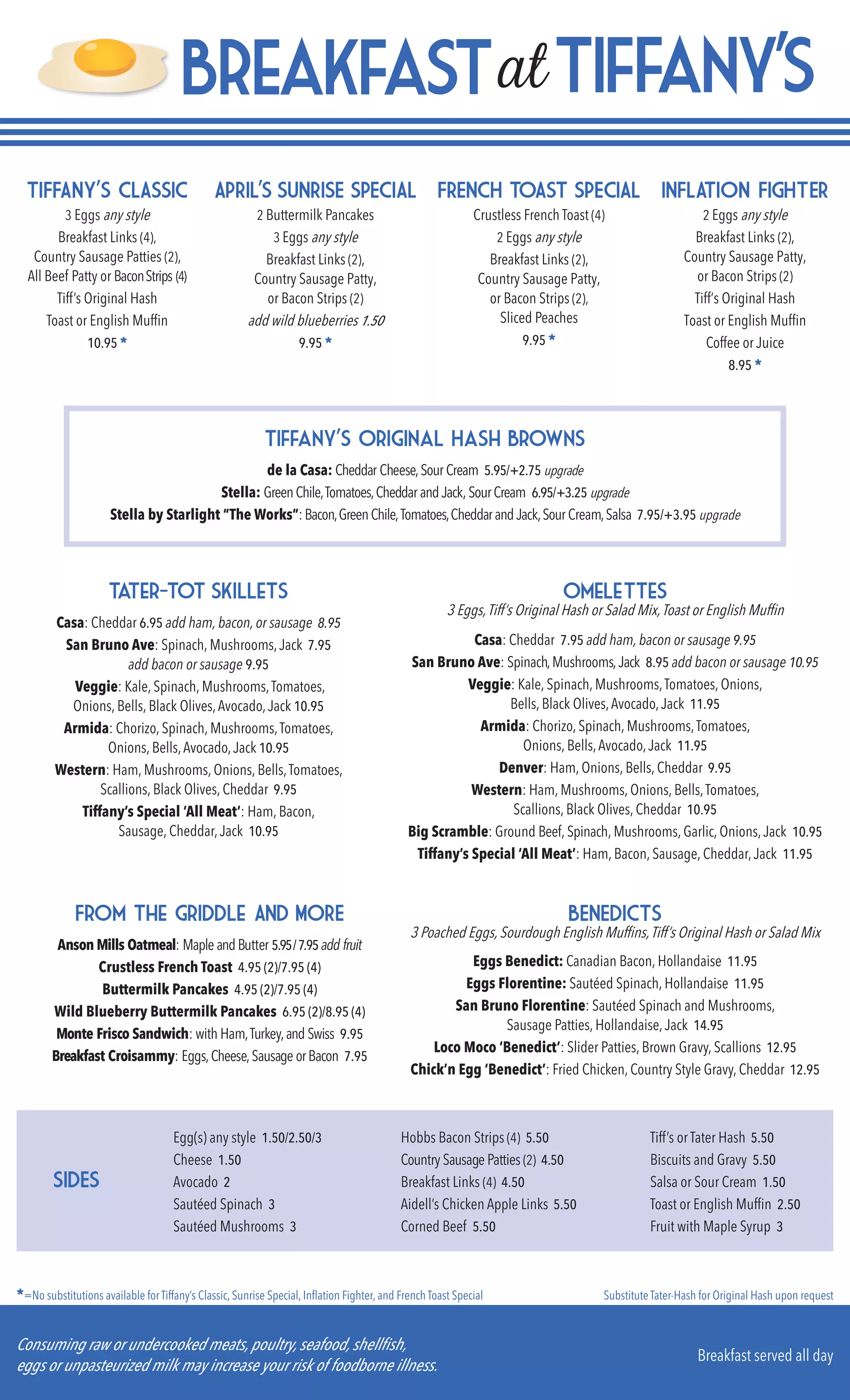 Breakfast at Tiffany's Restaurant Menu | PDF