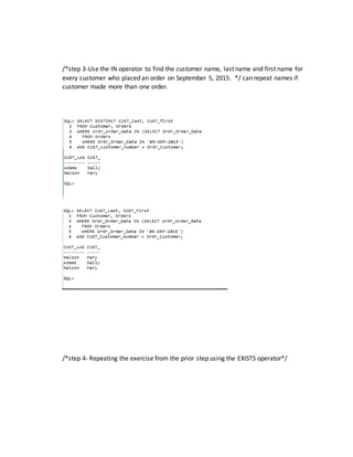 csc 239 lab 10 output | DOCX | Databases | Computer Software and Applications