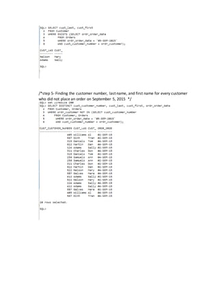 csc 239 lab 10 output | DOCX | Databases | Computer Software and Applications