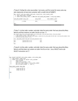 csc 239 lab 10 output | DOCX | Databases | Computer Software and Applications