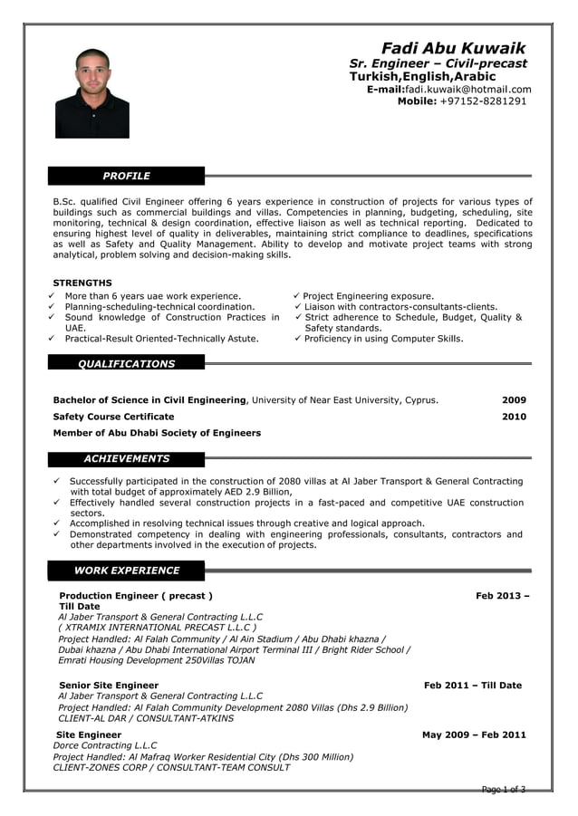 Fadi abu kuwaik full cv,NEW | PDF