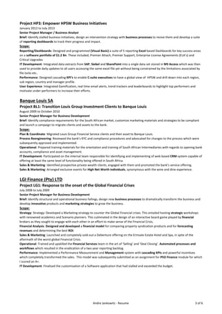 Andre Jankowitz CV - Full Version | PDF