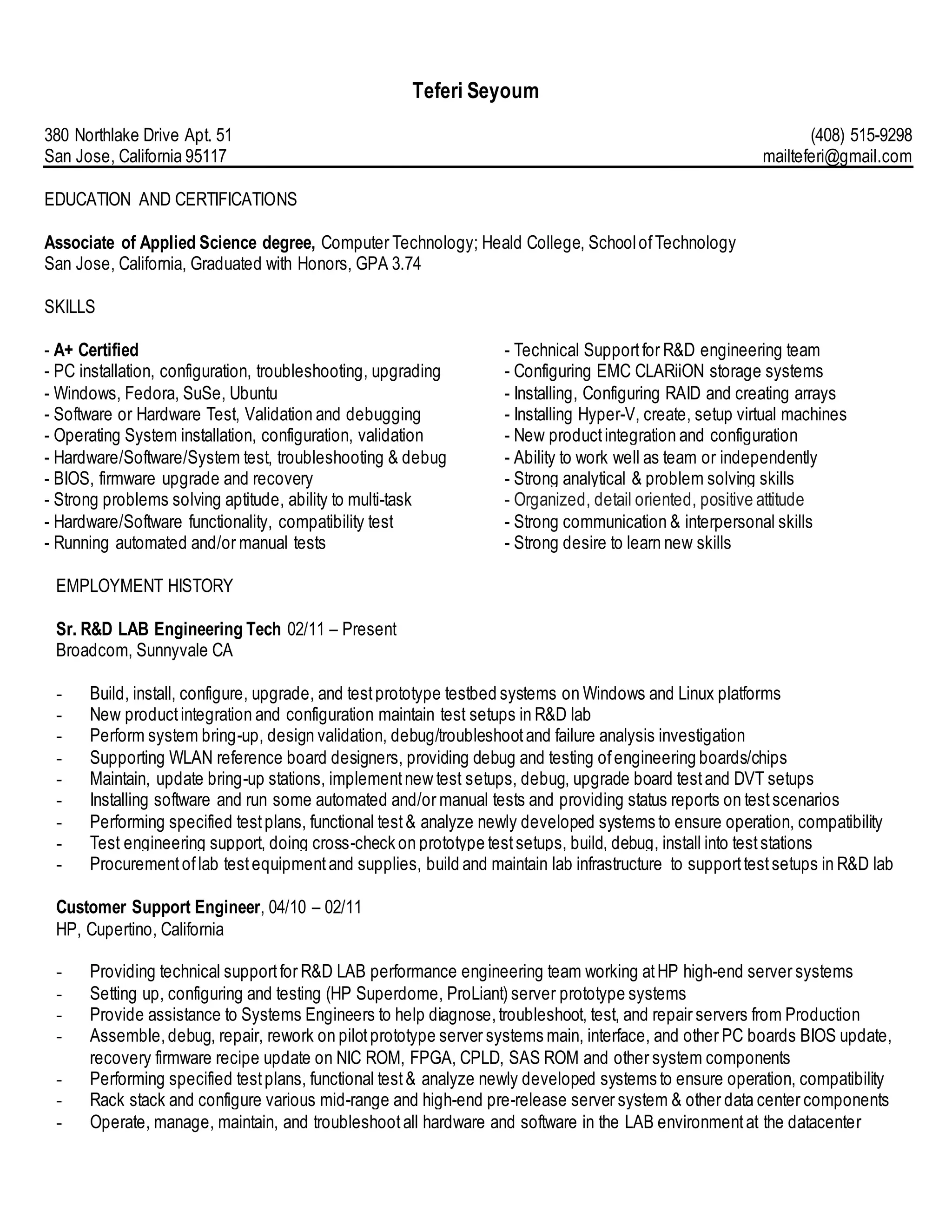 Teferi_Seyoum_Resume | PDF