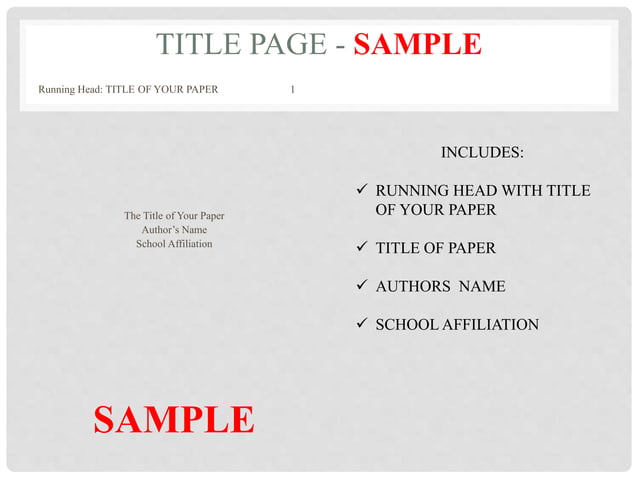 APA formatting PPT | PPT