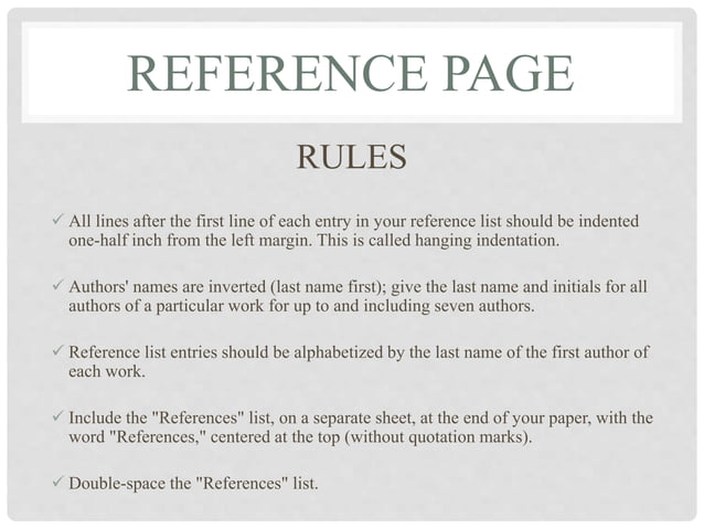 APA formatting PPT | PPT