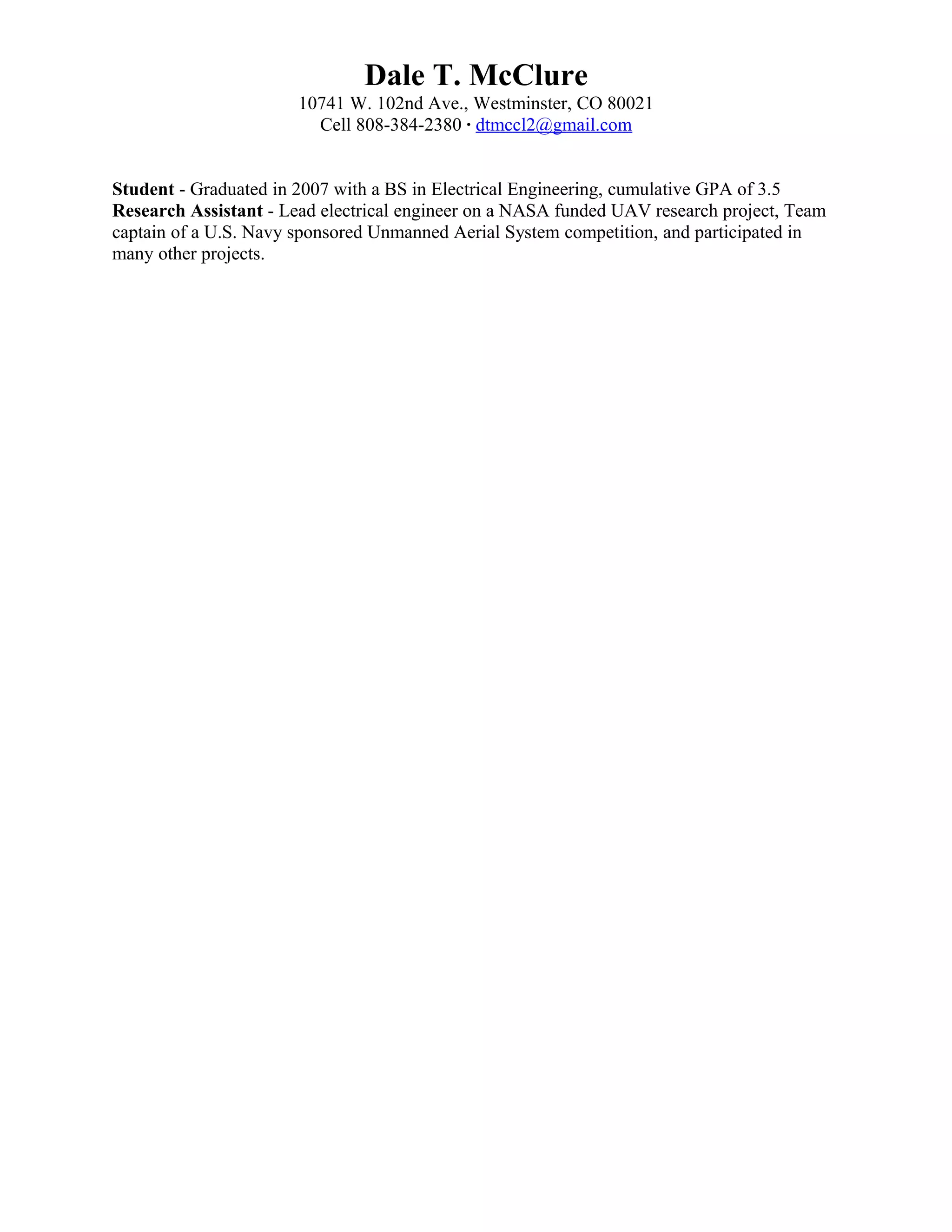 dale_mcclure_resume_V5 | PDF