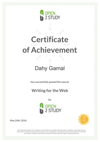 Subject_Certificate_24_May_2016 | PDF