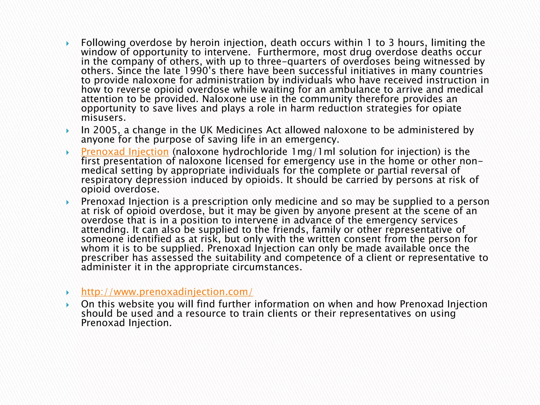 Naloxone (prenoxad) presentation (not official) | PPTX