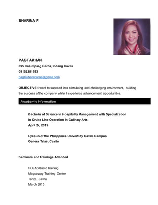 sharina's resume | PDF