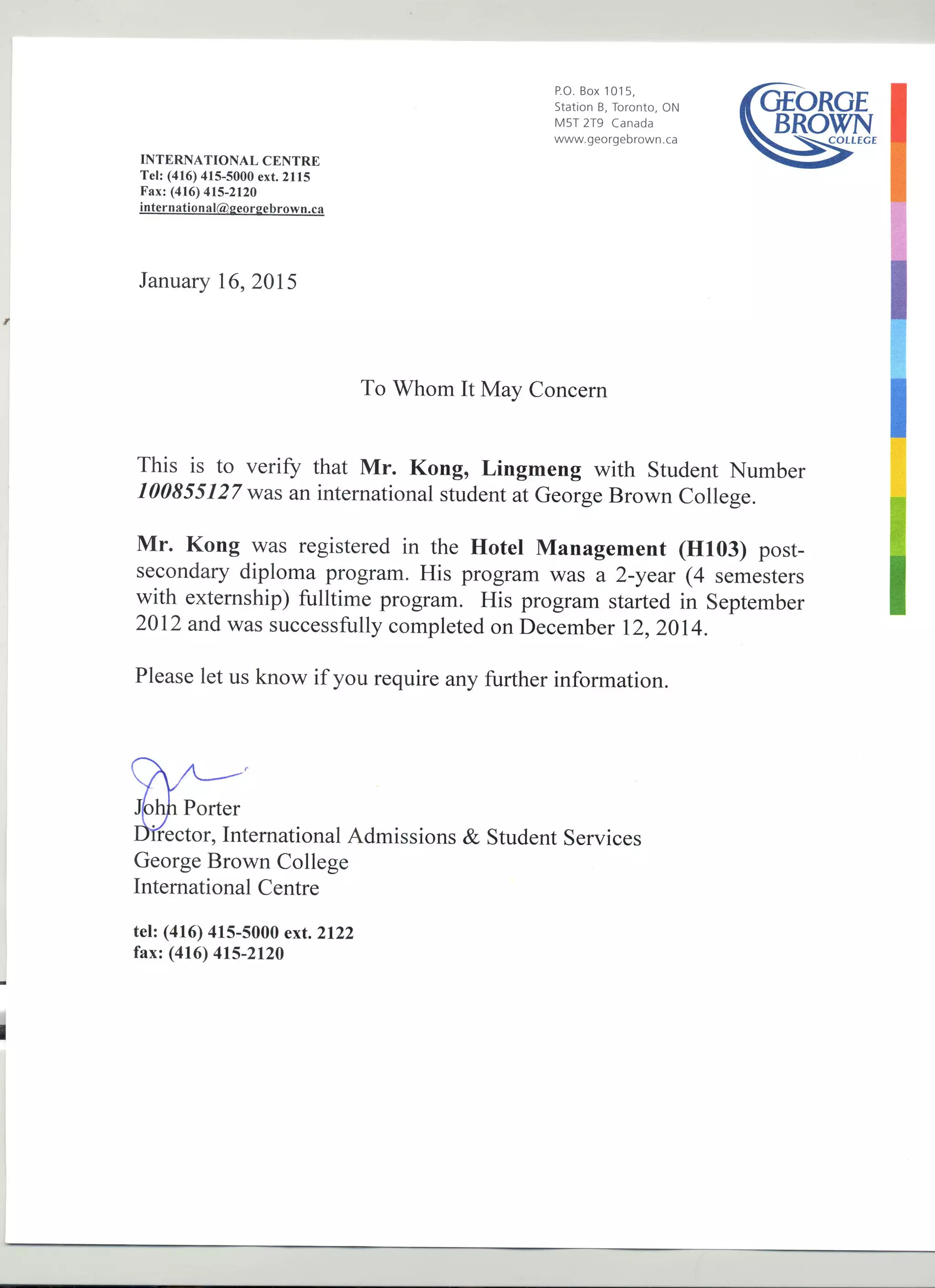 completion of studies letter | PDF