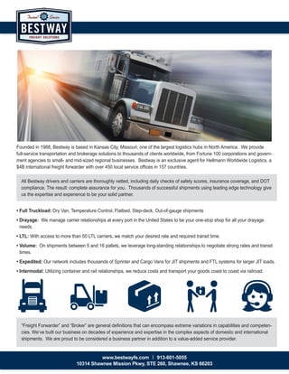 Bestway Freight Solutions | PDF
