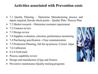 Cost Reduction using QMS-1 | PPTX