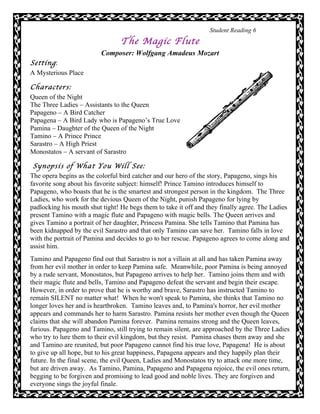 Teacher Resource Guide - The Magic Flute | PDF