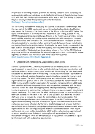 MECC Evaluation Report 2014 | DOCX | Substance Abuse | Diseases and ...