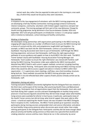 MECC Evaluation Report 2014 | DOCX | Substance Abuse | Diseases and ...