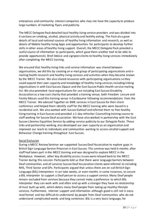 MECC Evaluation Report 2014 | DOCX | Substance Abuse | Diseases and ...