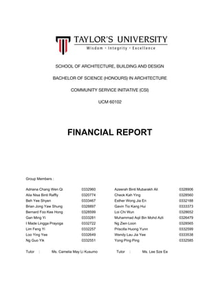 CSI Financial Report | PDF