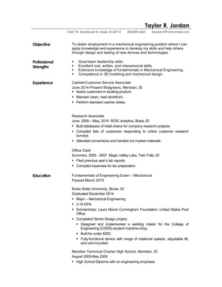 Taylor Jordan Resume | PDF