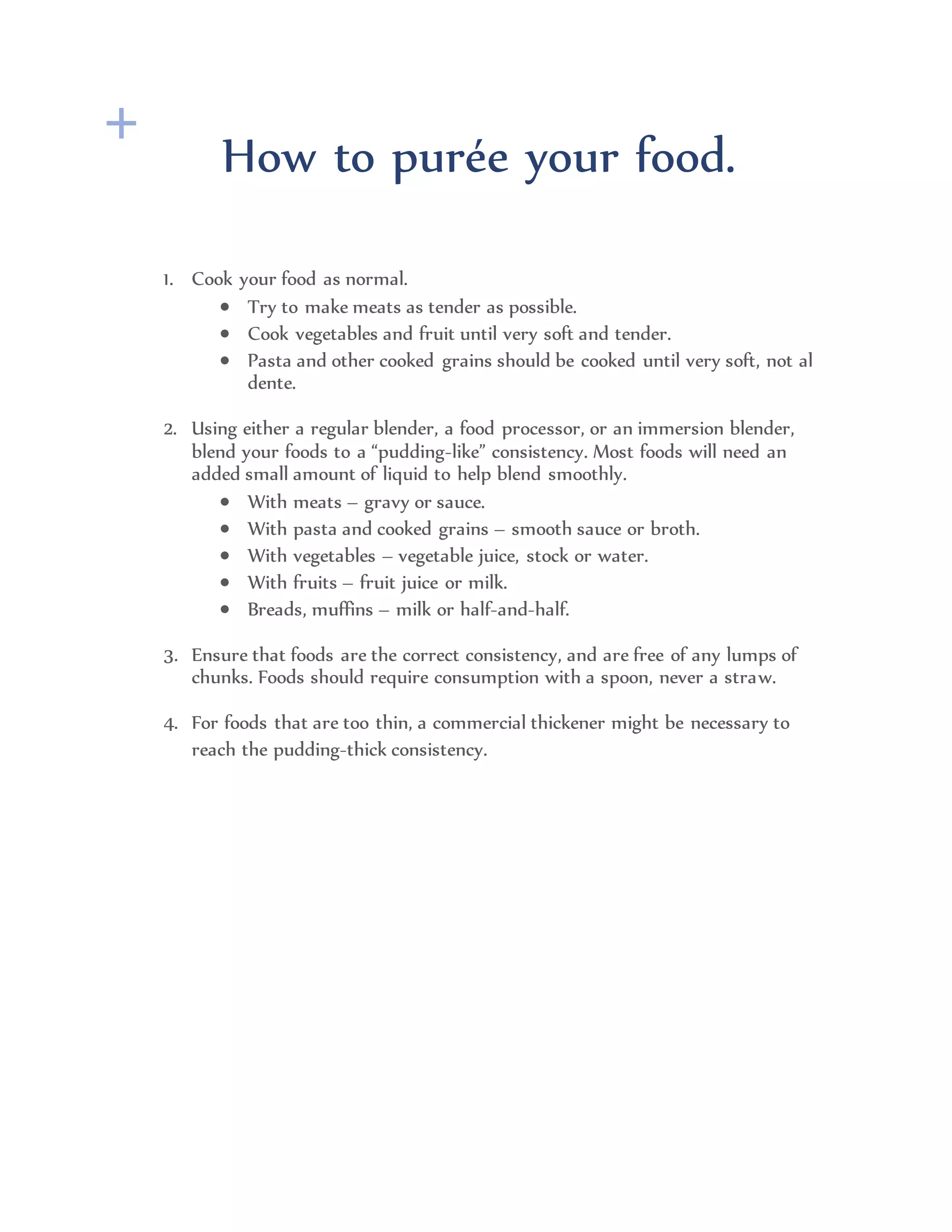 Pureed Diet Handout | DOCX