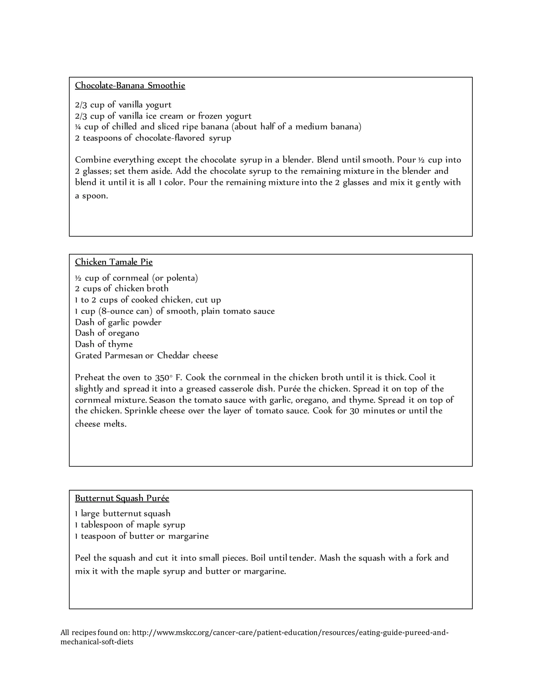 Pureed Diet Handout | DOCX