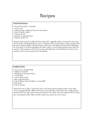 Pureed Diet Handout | PDF