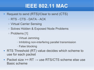 Presentation - Dynamic Tuning of RTS Threshold | PDF