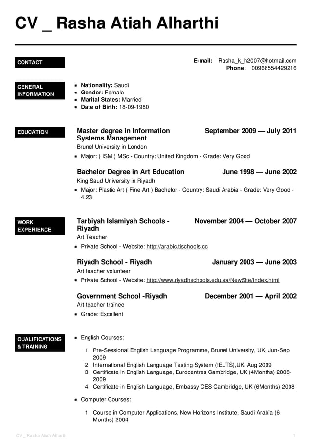 CV_RASHA | PDF | Professional School | Postgraduate Education