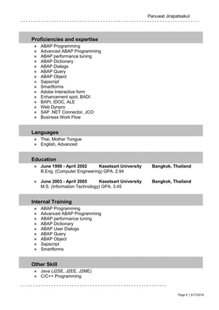 CV - Panuwat_Jirapatsakul | PDF