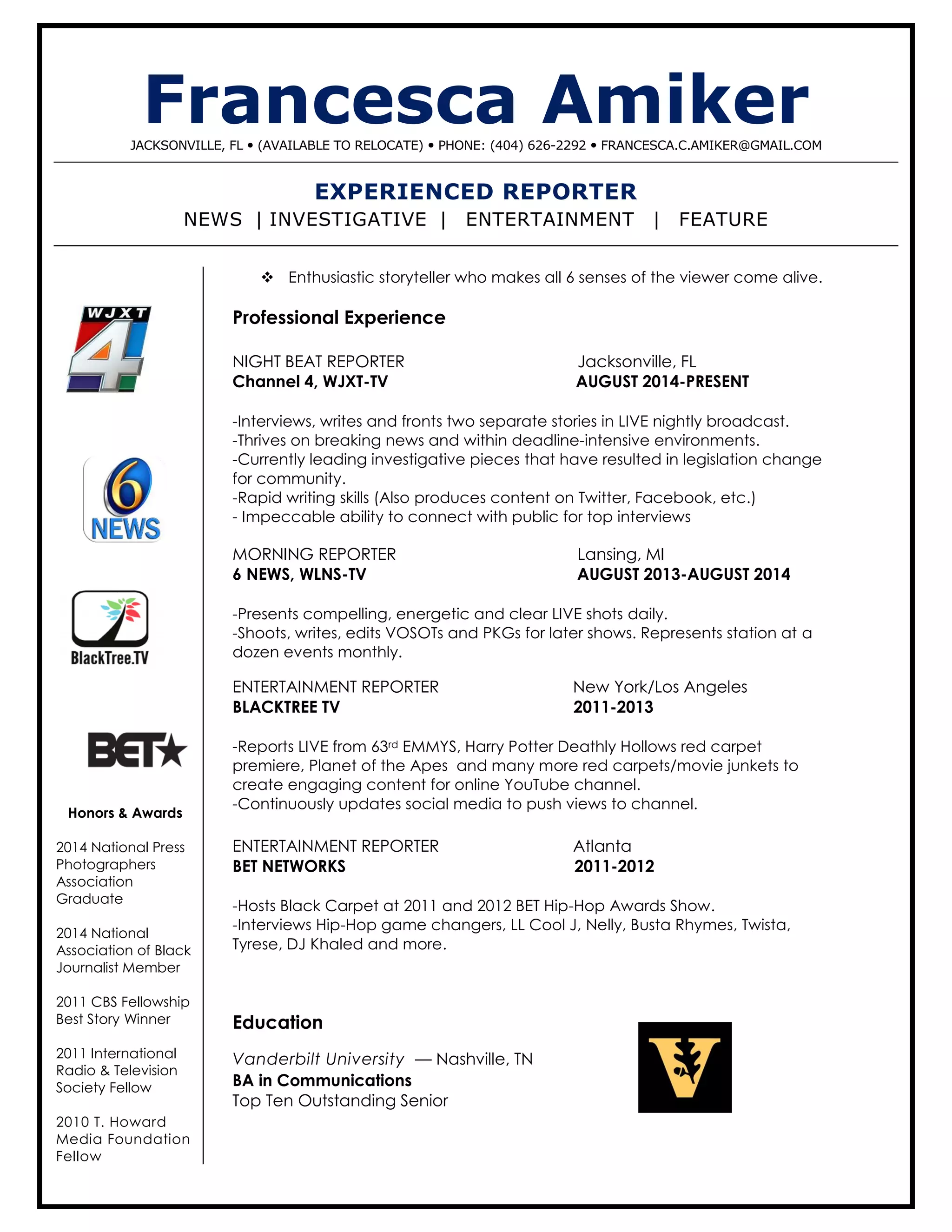 FRANCESCA AMIKER'S RESUME | PDF