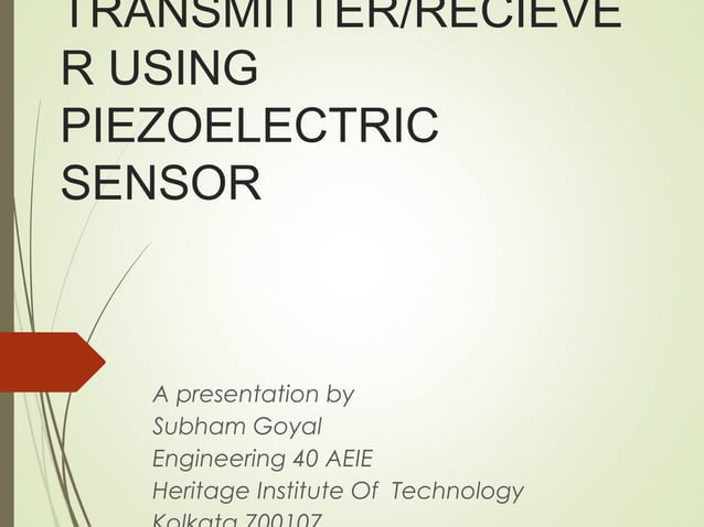 Piezo Material | PPT | Digital Audio | Computer Software and Applications