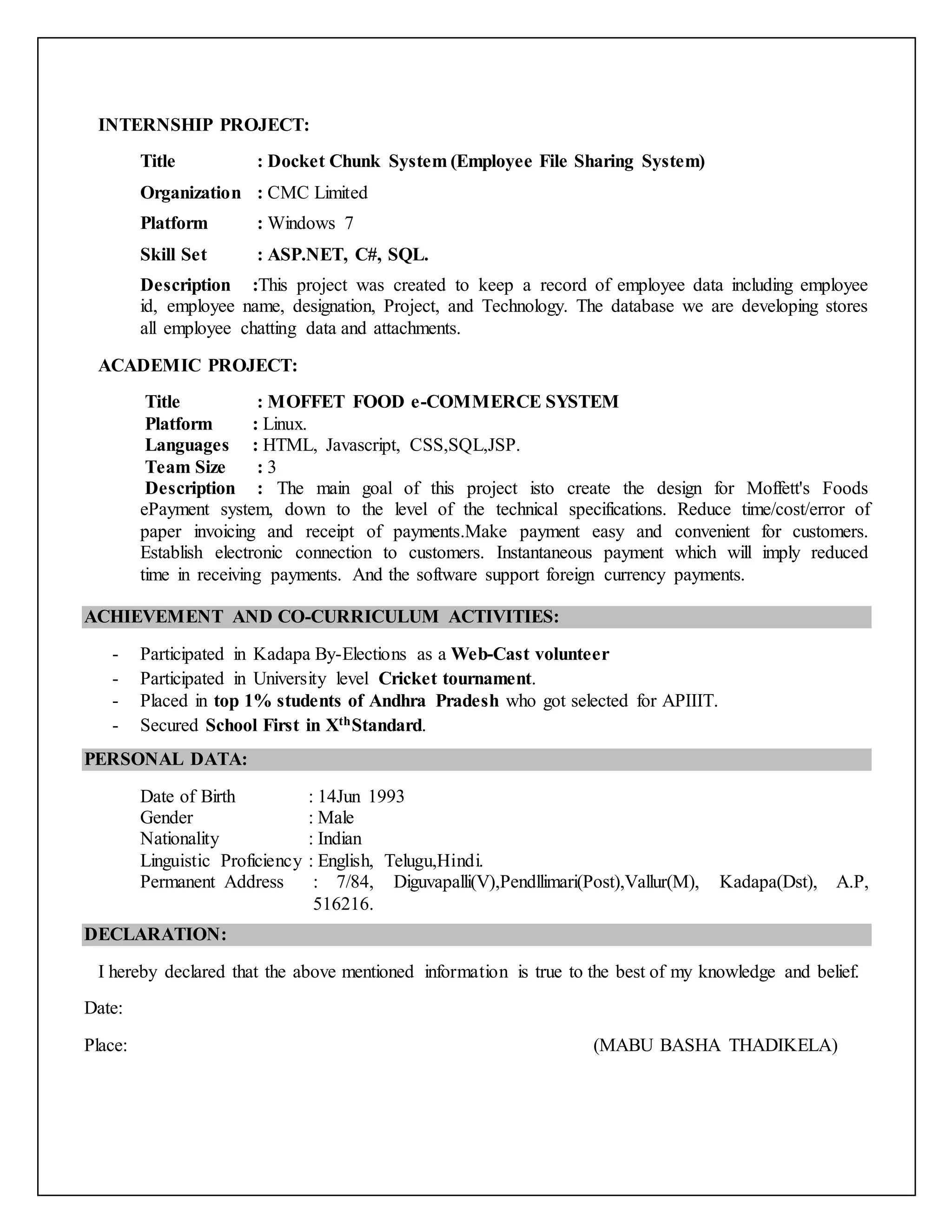 Mabu Basha Thadikela | DOCX