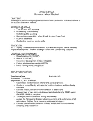 NADIA NIH RESUME | DOC