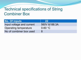 Steinbeis 1MW Grid connected system design | PPT