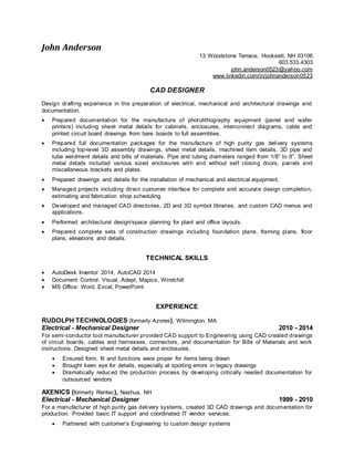 John Anderson Resume 2015 | PDF