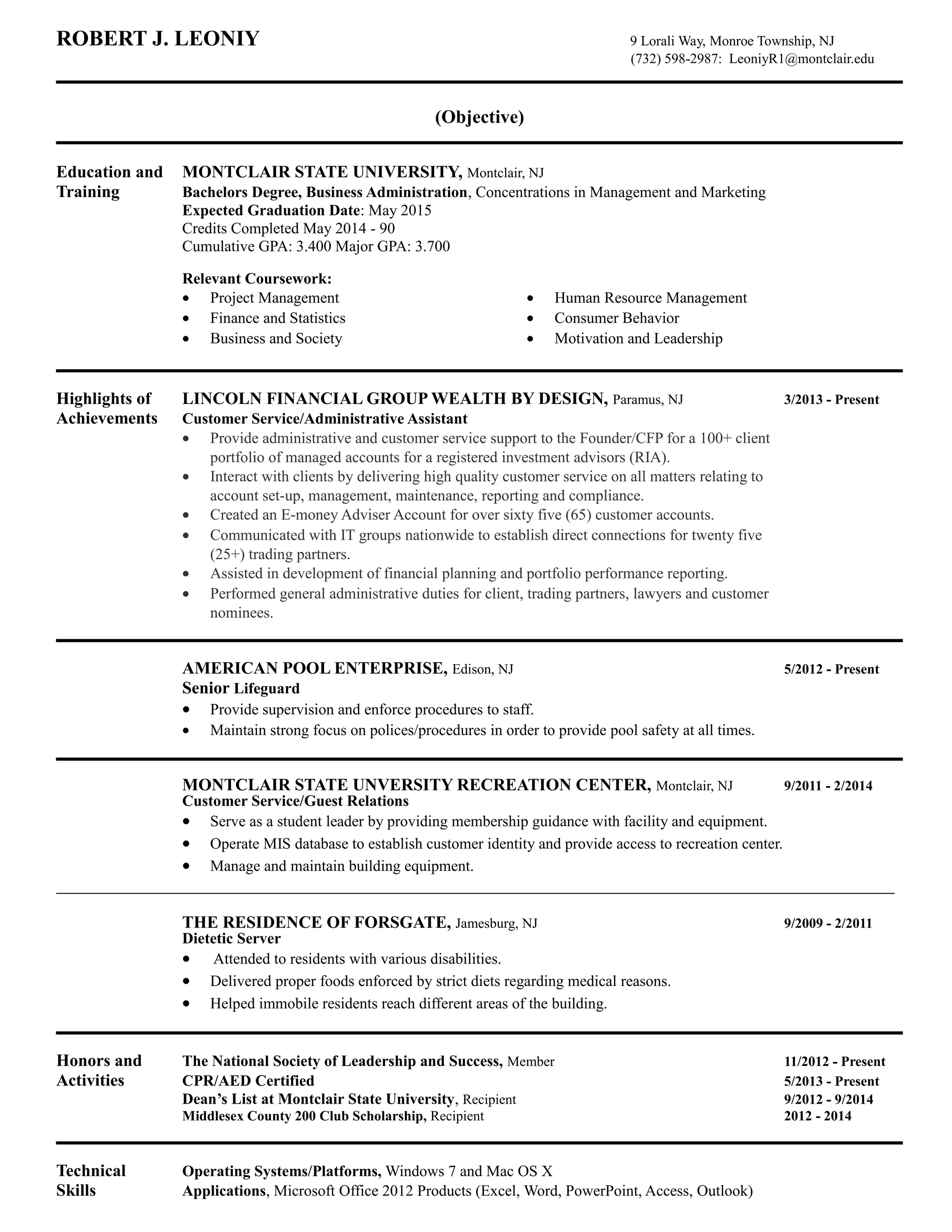 RESUME April 2015 | DOC
