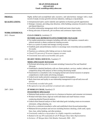Sean Fitzgerald Resume | DOC