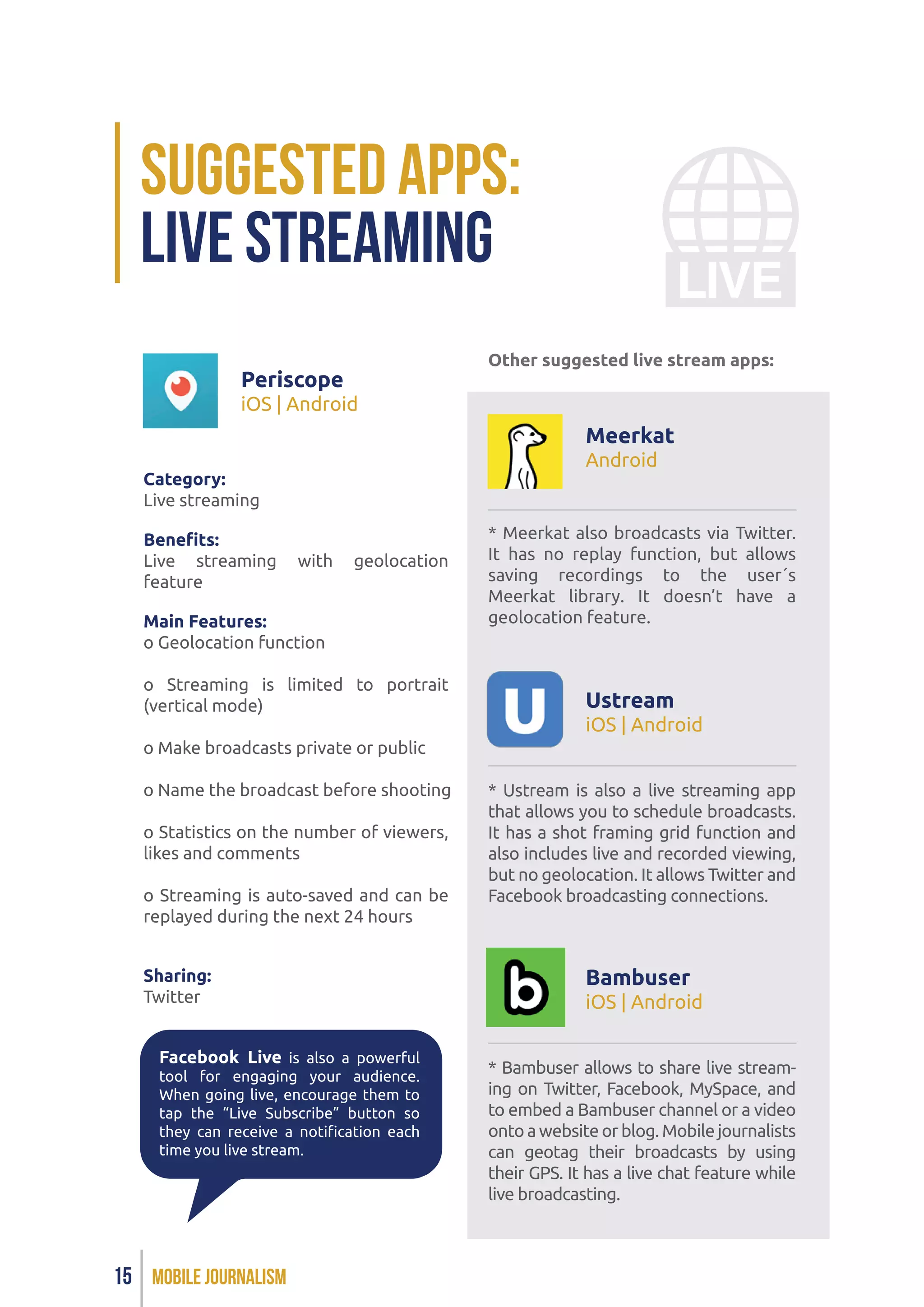 Mobile Journalism En Final Pdf Cameras And Camcorders