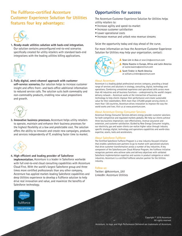 Accenture Customer Experience Solution For Utilities | PDF