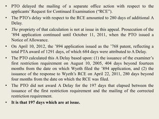 PRESENTATION ON PATENT TERM ADJUSTMENT (PTA) | PDF