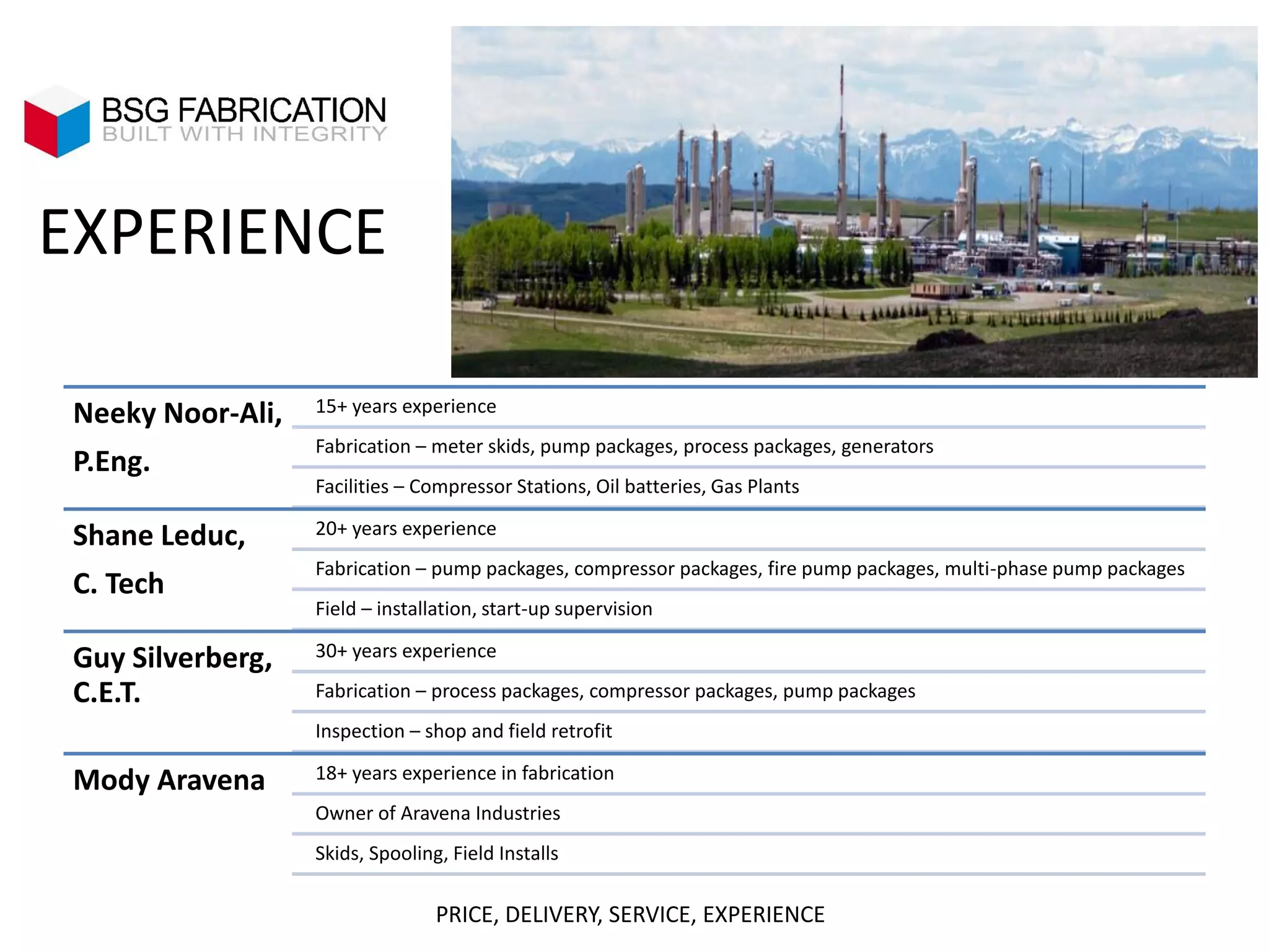 BSG Fabrication - Presentation 2015-Rev4 [Autosaved] | PDF