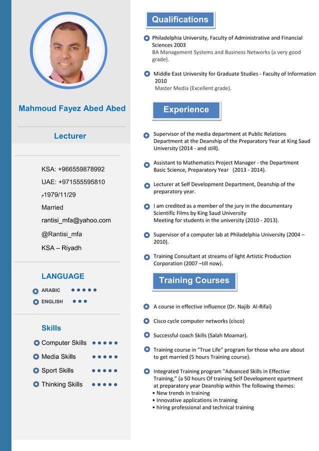 Mahmoud Abed CV 2016E | PDF