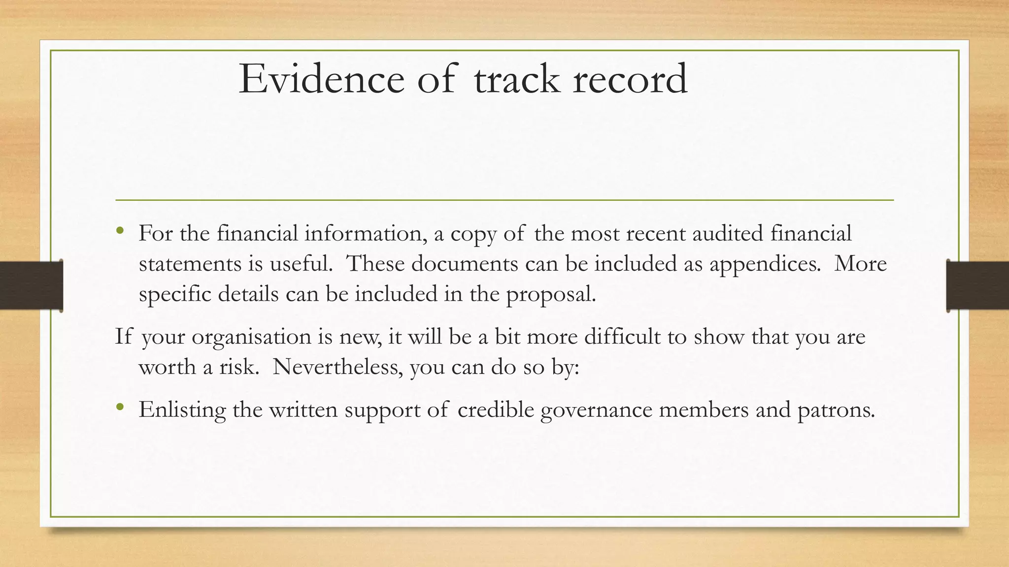 WRITING A FUNDING PROPOSAL | PPT