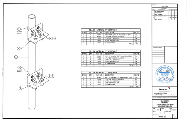 Reinforcing Drawings of Existing Guyed Tower | PPT
